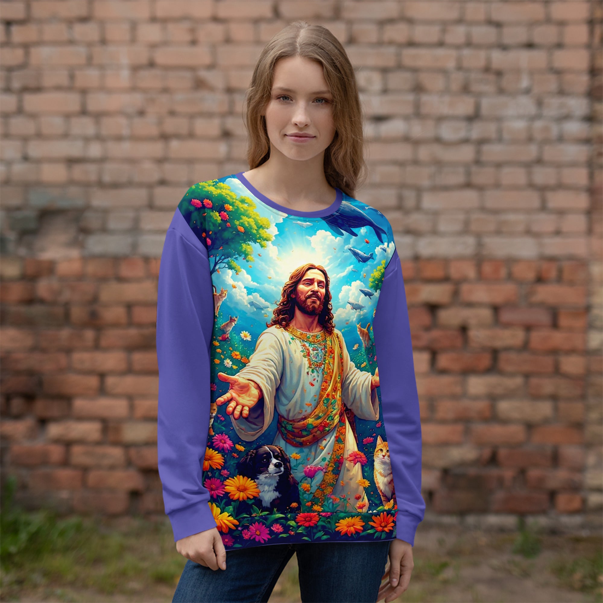 Jesus, Dog, Cat & Whale Unisex Sweatshirt – HARLEY'S NOVELTIQUE